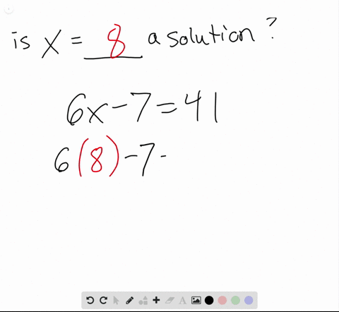 ⏩SOLVED:Check to see if the given number is a solution for the given… | Numerade