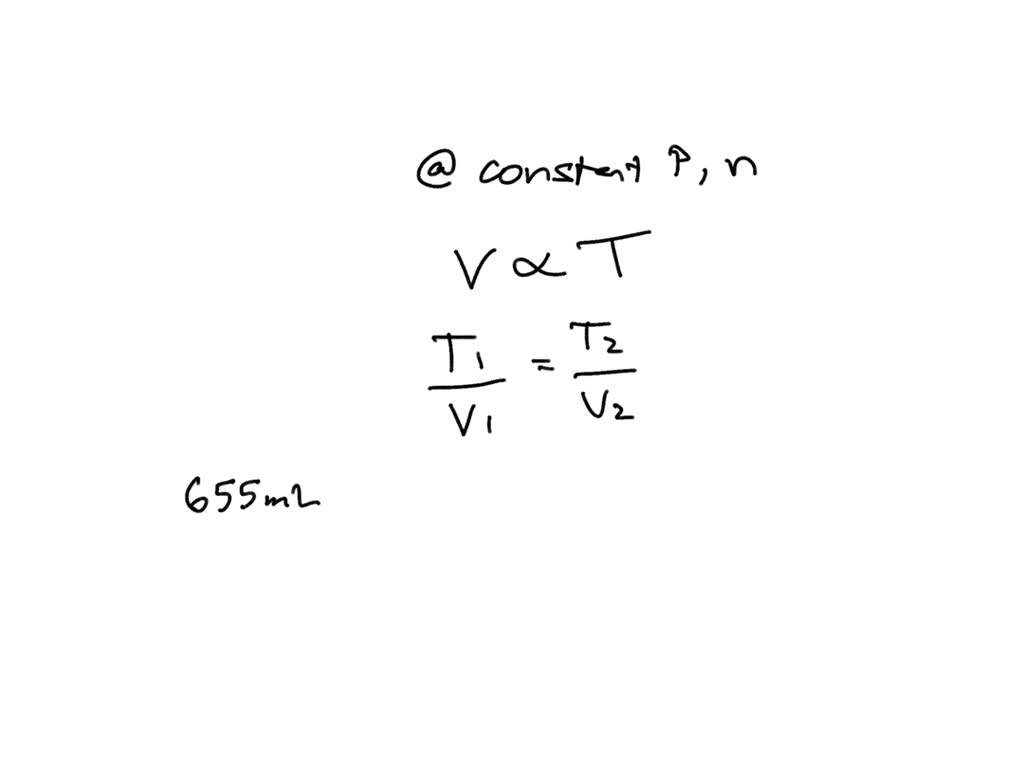 SOLVED:A gas has an initial volume of 655 mL and an initial temperature ...