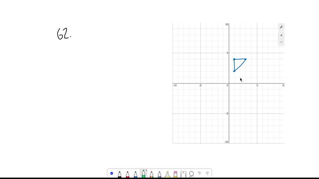 SOLVED:(A) Grapt the triangle with vertices A=(1,2), B=(1,4), and C=(3 ...