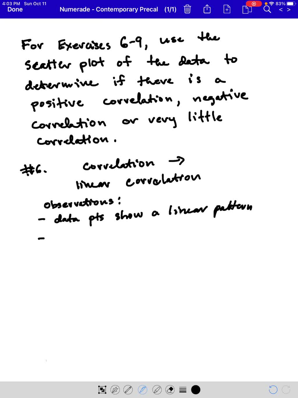 SOLVED:Interpreting Correlation In Exercises 7-10, the scatter plot of a set of data is shown ...