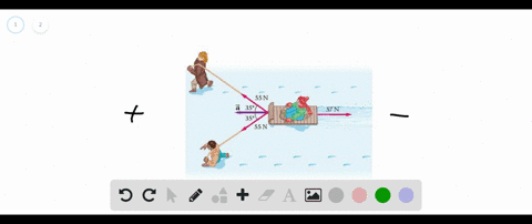 To give a 19 -kg child a ride, two teenagers pull on a 3.7 -kg sled ...