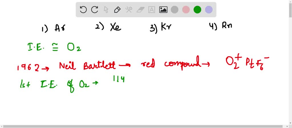 ⏩SOLVED:Which of the noble gases has its ionisation enthalpy close… | Numerade