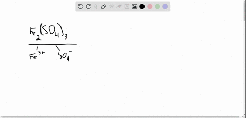 SOLVED:Iron(III) sulfate [Fe2(SO4)3] is composed of Fe^3+ and SO4^2 ...
