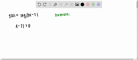 SOLVED:Find the domain of each logarithmic function analytically. You may wish to support your ...
