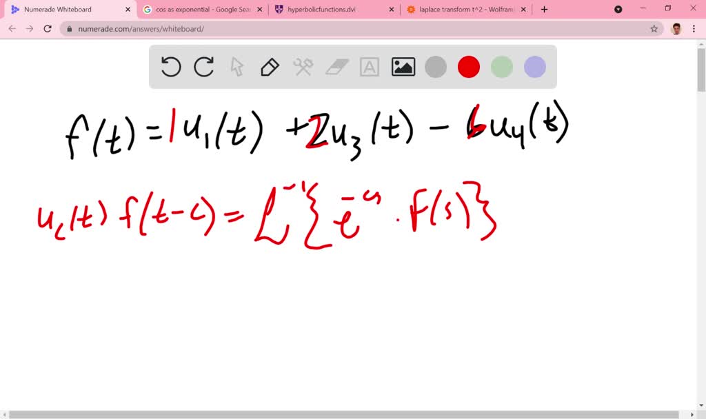 SOLVED:Find the Laplace transform L{f(t)} of the function shown in ...