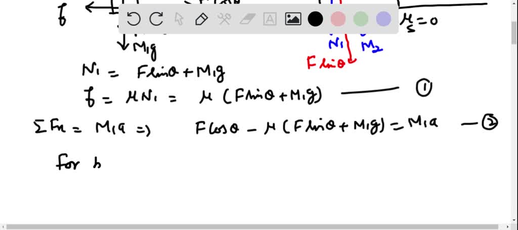 Two blocks are stacked as shown below, and rest on a frictionless ...