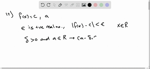 SOLVED:Suppose that f(x)=c is a constant function and that a is some fixed real number. Explain ...