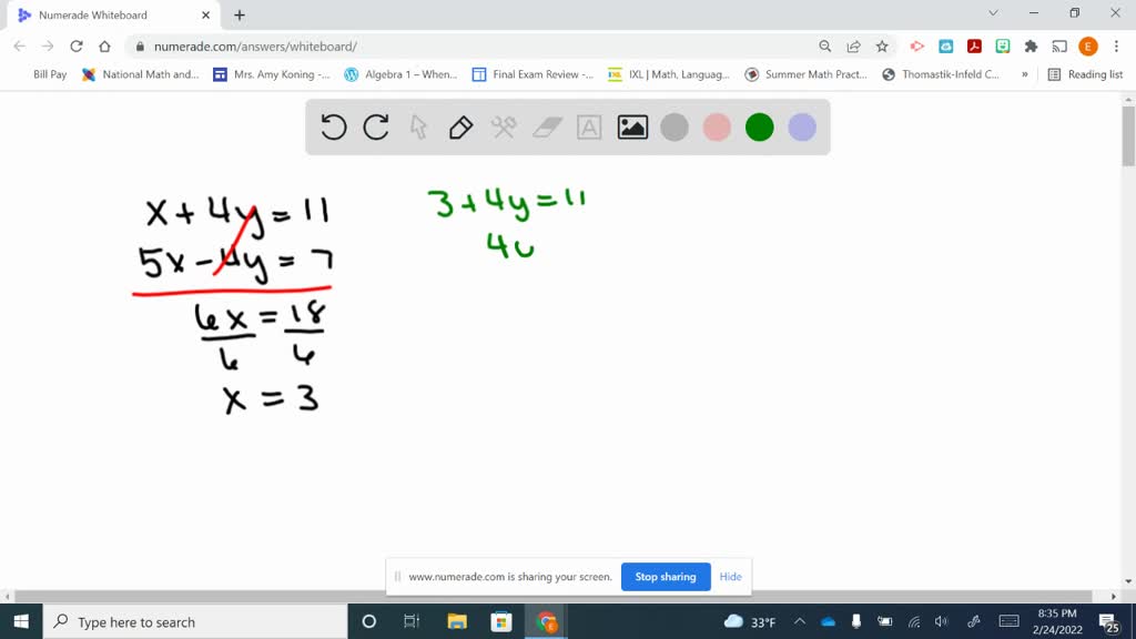 ⏩SOLVED:Solve the systems using the elimination method. Label each… | Numerade