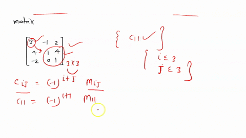 SOLVED:Expand across the first row to derive the formula for the ...
