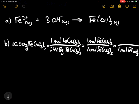 SOLVED:When solutions of iron(III) nitrate and sodium hydroxide are ...