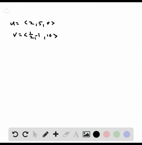 SOLVED:23-24= Operations with Vectors Two vectors 𝐮 and 𝐯 are given ...