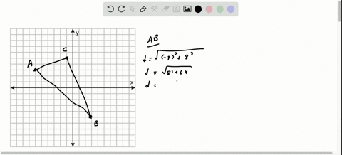 In Problems 31-36, plot each point and form the triangle A B C. Show ...
