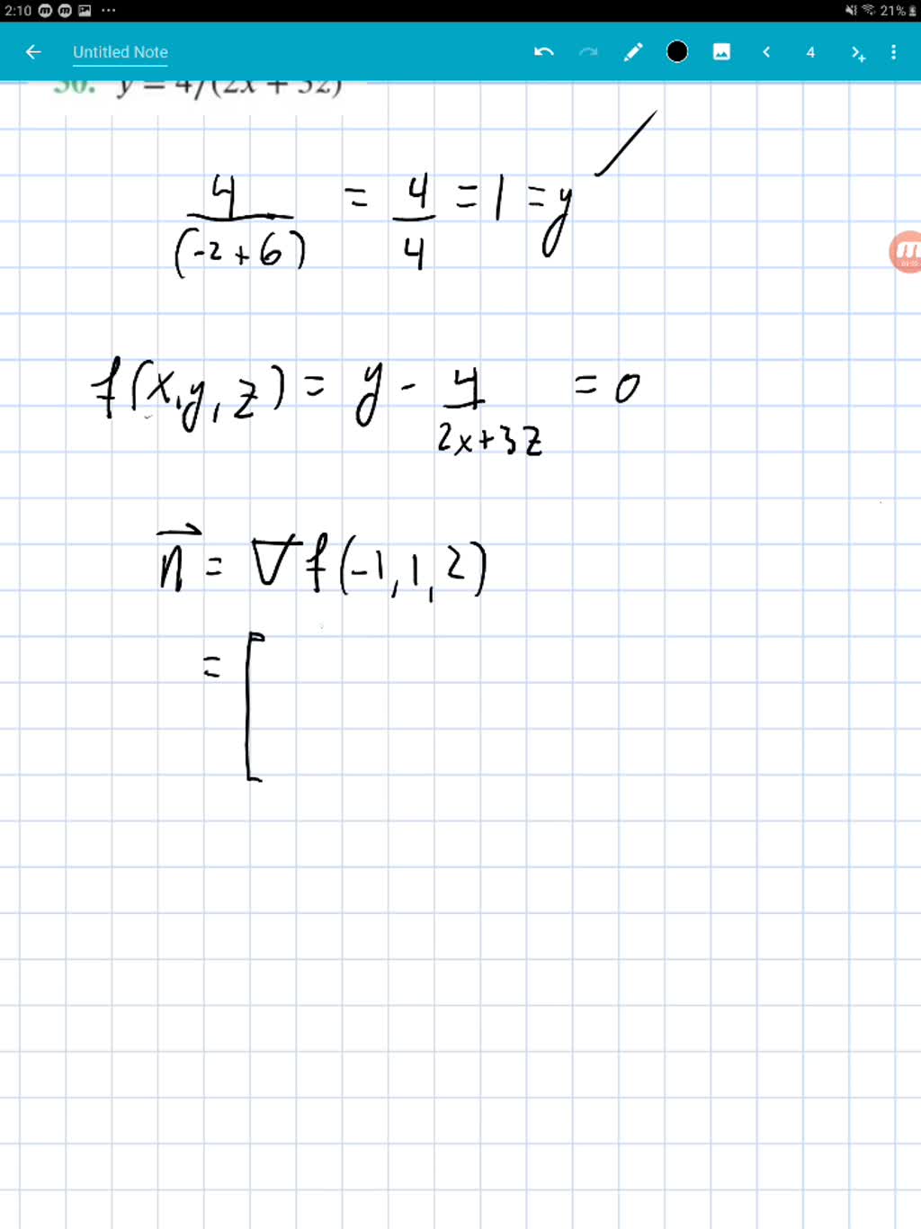 SOLVED Check That The Point 1 1 2 Lies On The Given Surface Then