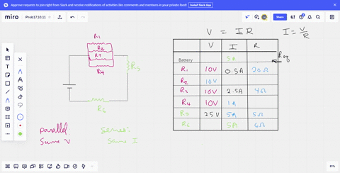 SOLVED:Using the formulas for series and parallel circuits, fill in the blanks in the tables ...