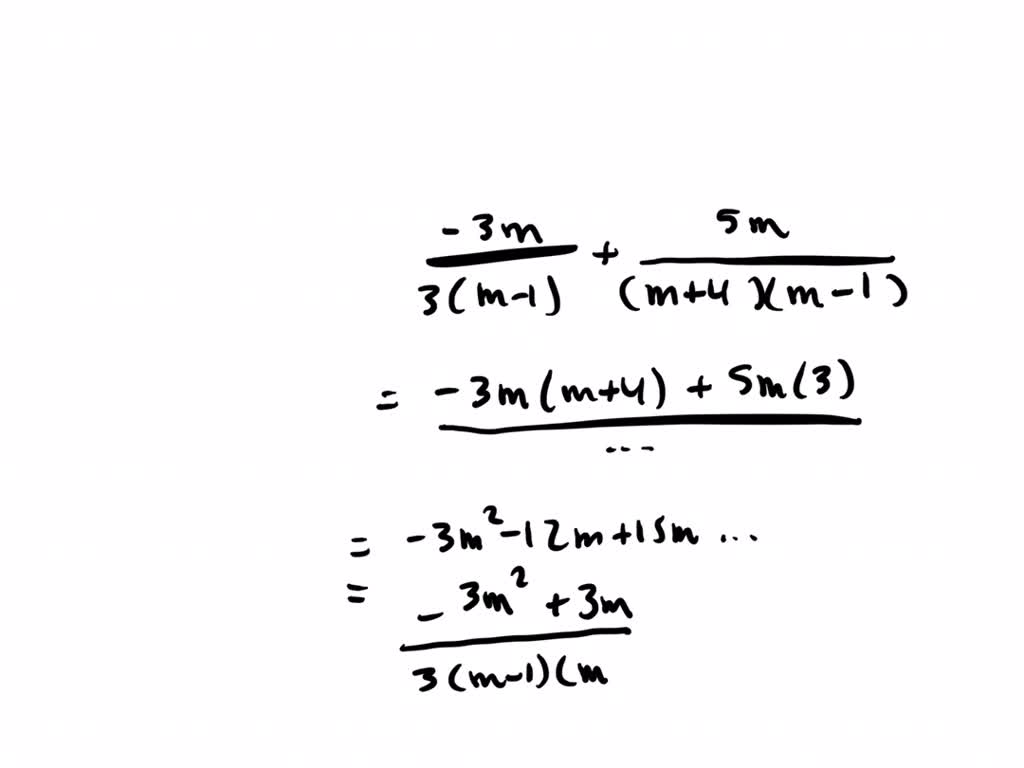SOLVED m m 5 3 m 1 0