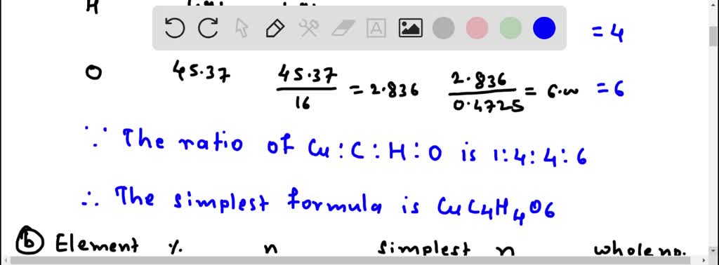 SOLVED:Determine the simplest formula for each of the following ...