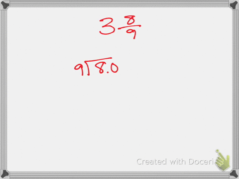 Convert the given fraction to a repeating decimal. Use the "repeating ...