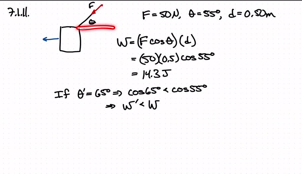 IP To clean a floor, a janitor pushes on a mop handle with a force of ...