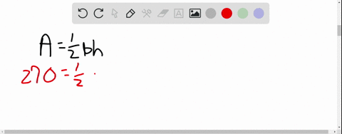 SOLVED:Solve each problem. See Example 10 . The area of a triangle is ...