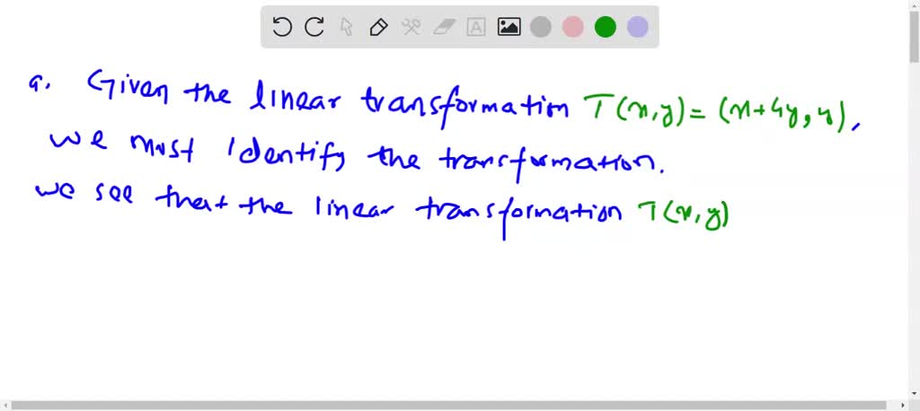 SOLVED:(a) identify the transformation, and (b) graphically represent ...