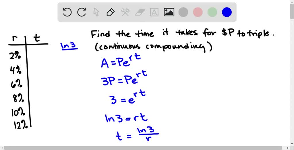 SOLVED Complete The Table For The Time T in Years Necessary P For 