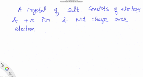 SOLVED:A crystal of salt consists of electrons and positive ions. How ...