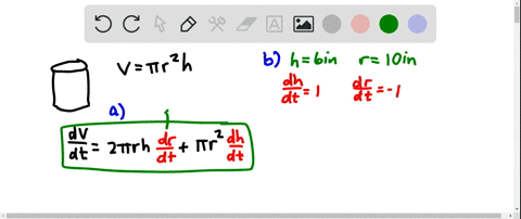 SOLVED:Volume of a Cylinder The volume of a right-circular cylinder of radius r and height h is ...