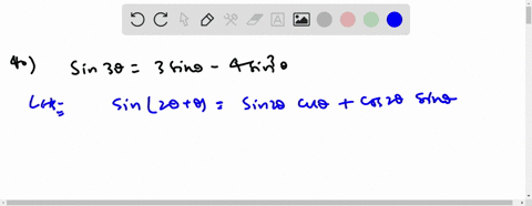 ⏩SOLVED:Prove that the given equations are identities. sin3 θ=3… | Numerade