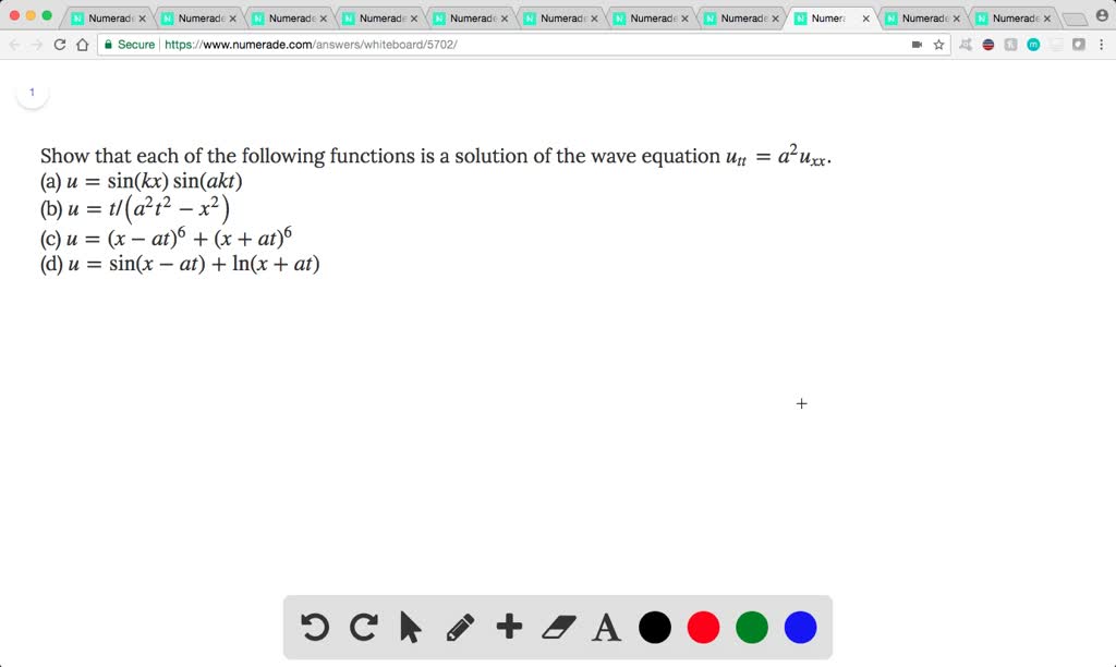 SOLVED:Show that each of the following functions is a solution of the ...