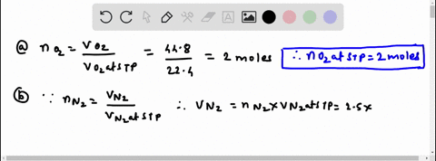 SOLVED: Use the molar volume to calculate each of the following at STP ...