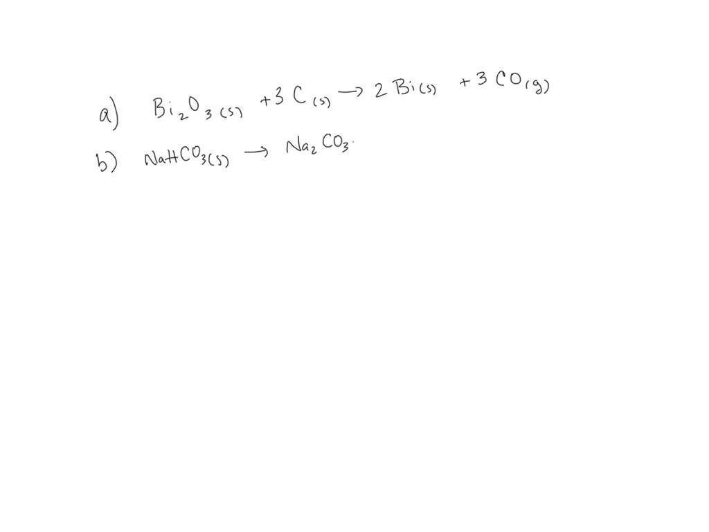SOLVED: Write the correct formulas for the reactants and products, balanced equation for each of ...