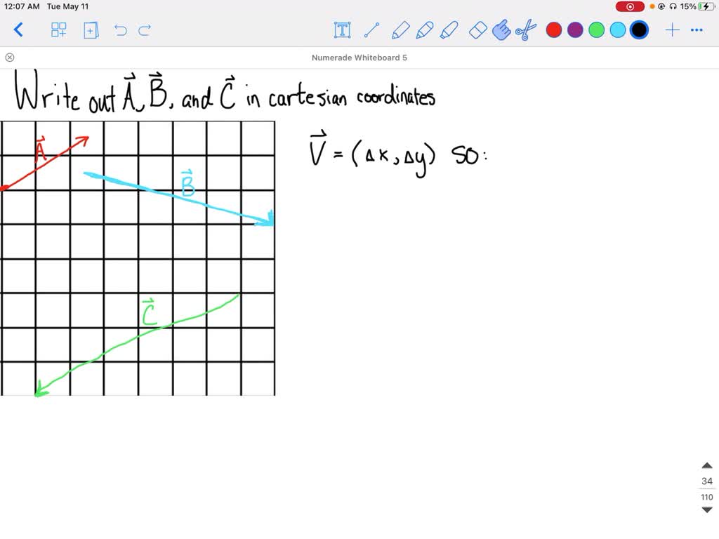 SOLVED Write The Vectors A B And C In Cartesian Coordinates 
