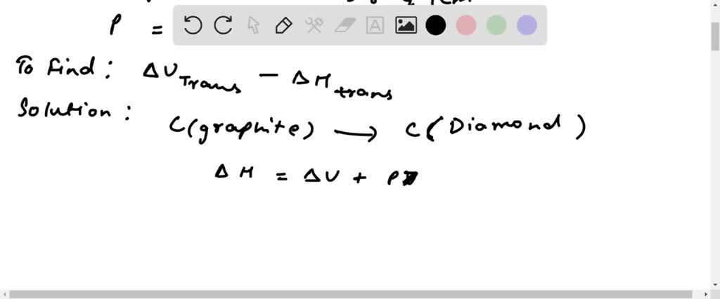 The enthalpy of the graphite →diamond phase transition, which under 100 ...