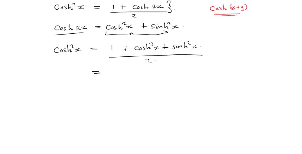 SOLVED:Verify the identity. cosh^2 x=(1+cosh2 x)/(2)