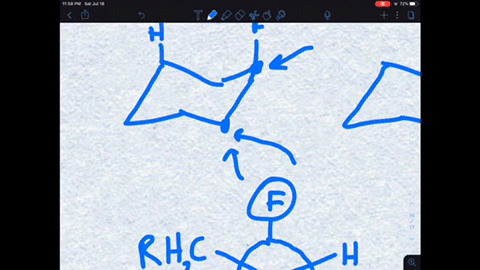 SOLVED: The chair conformer of fluorocyclohexane is 0.25 kcal / mol ...