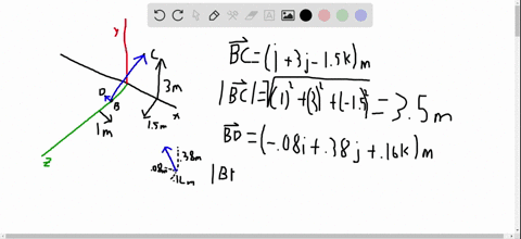 Ropes A B and B C are two of the ropes used to support a tent. The two ...