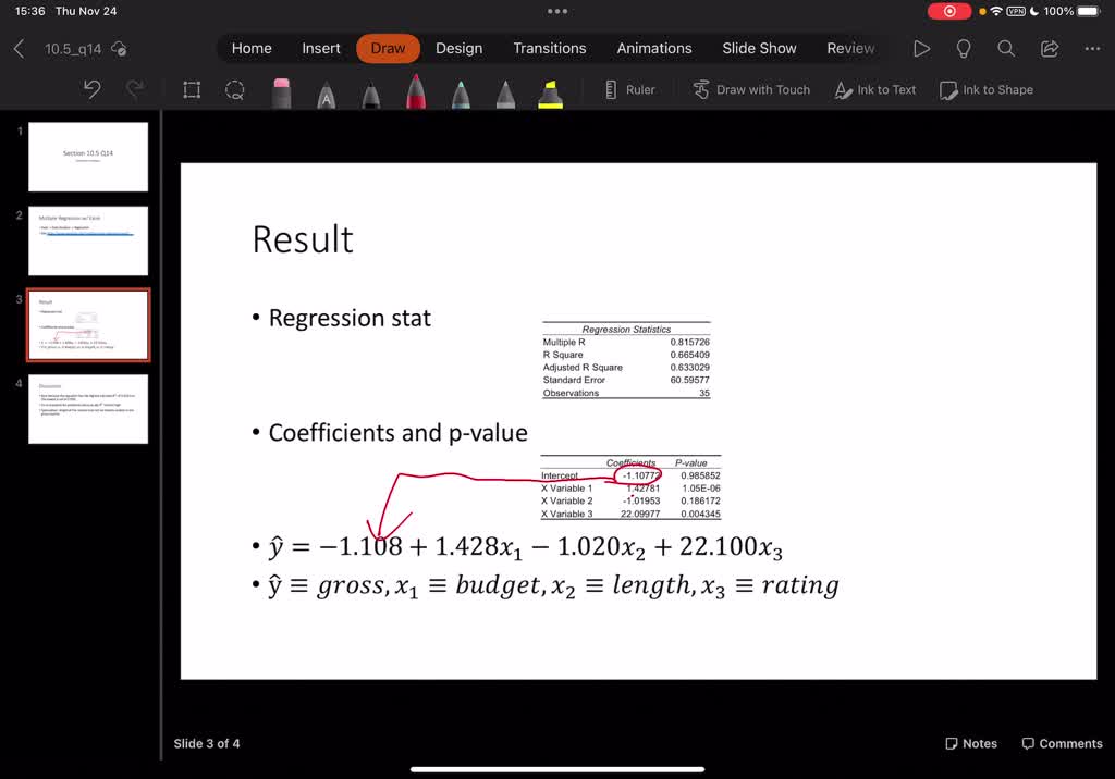 SOLVED:Refer to Data Set 9 in Appendix B and find the best regression equation with movie gross ...