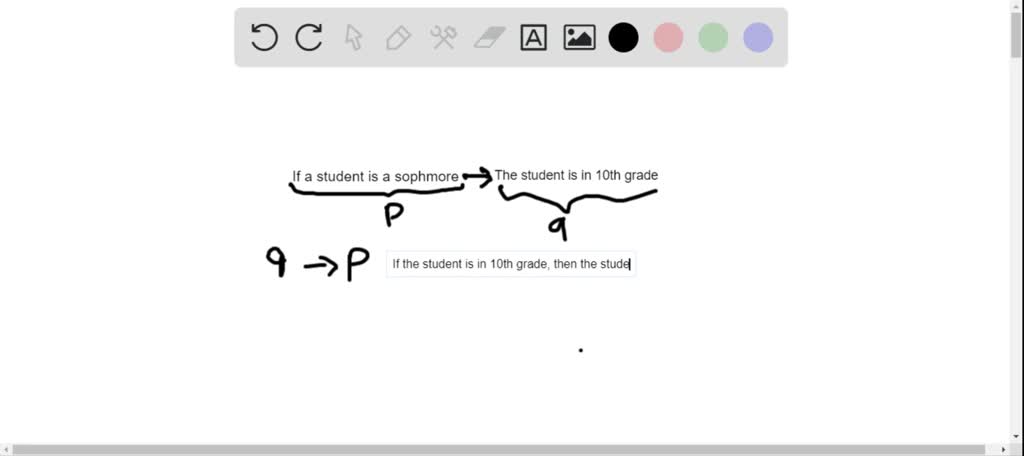SOLVED:For each conditional, write the converse and a biconditional statement. If a student is a ...