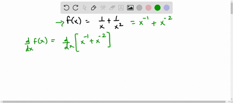 SOLVED:Use the shortcut rules to mentally calculate the derivative of ...