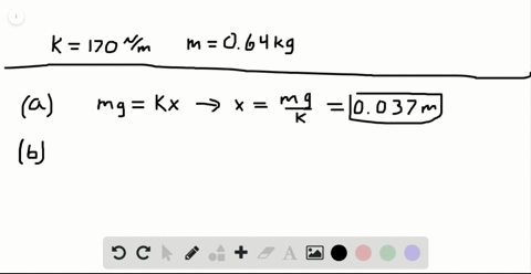 SOLVED:A vertical ideal spring is mounted on the floor and has a spring ...