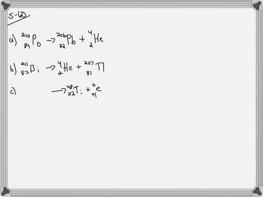 SOLVED:Write the balanced nuclear equation for each of the following: a ...