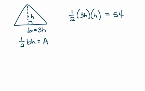 SOLVED:Geometry The length of the base of a triangle is three times the ...