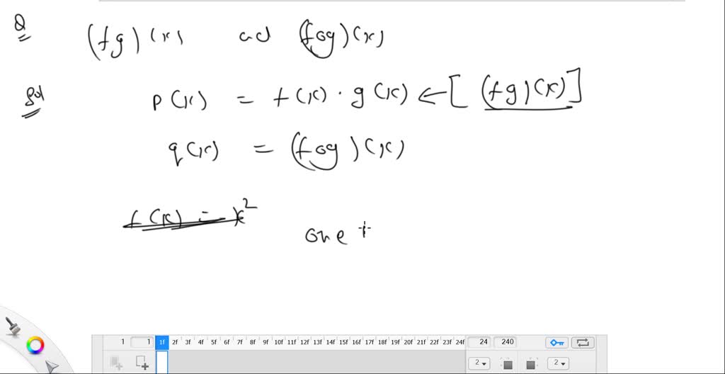 SOLVED:Writing about Mathematics Describe differences between (f g)(x ...