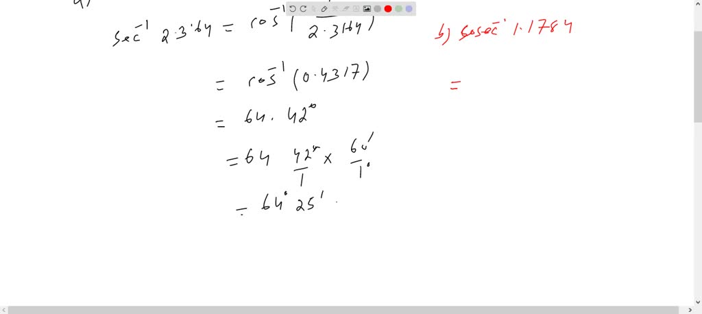 SOLVED:Determine the acute angles: (a) sin^-1 0.7321 (b) cos^-1 0.4174 ...