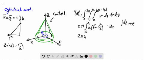 SOLVED:Centroid of solid cone Show that the centroid of a solid right ...