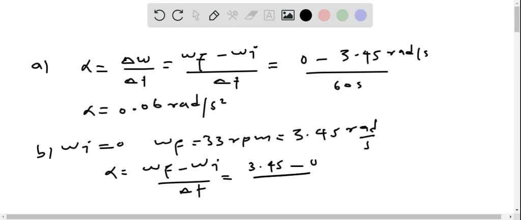 Consider again the turntable described in the last problem. Determine ...