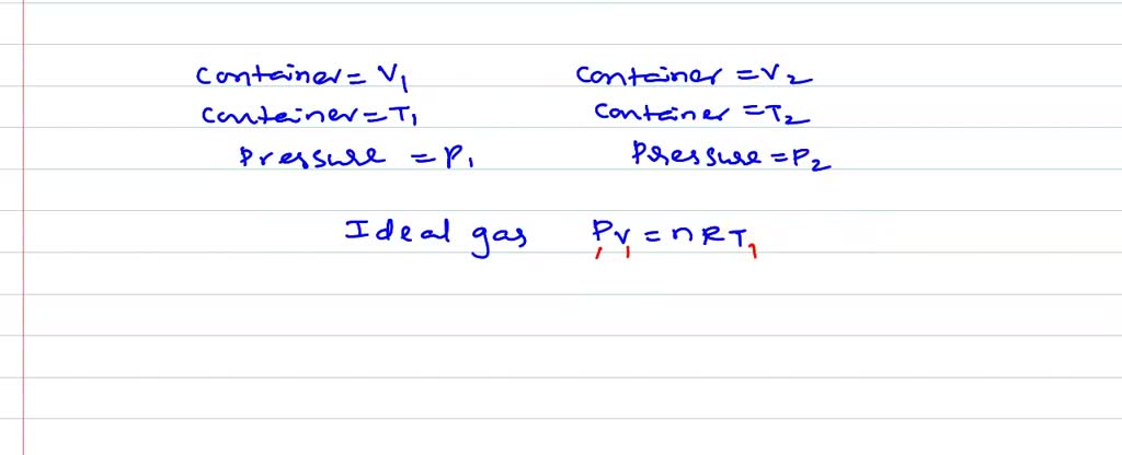 SOLVED:Equal volumes of two gases are kept in separate containers at the same temperature and ...