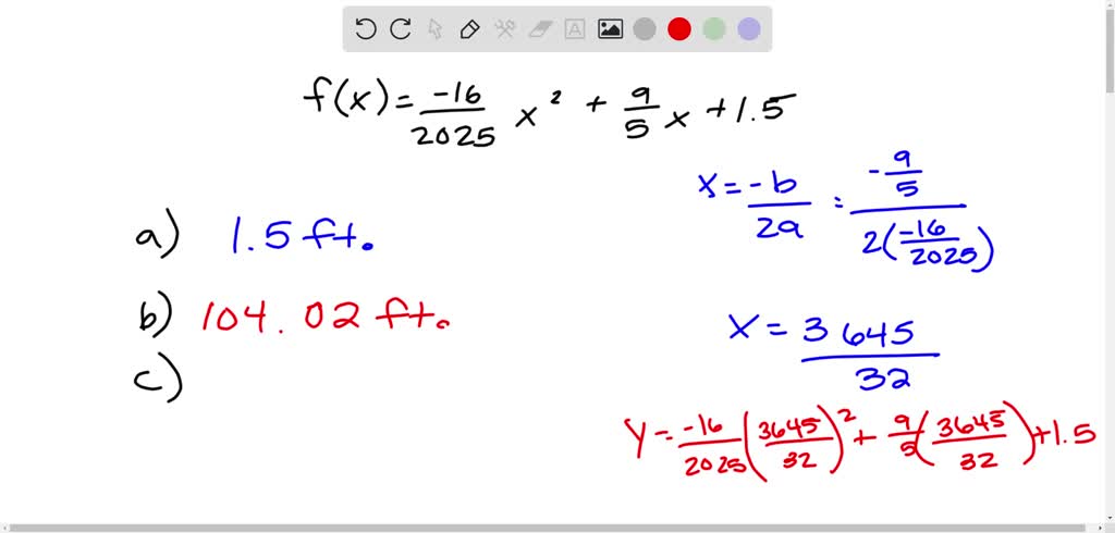 The path of a punted football is given by the function f(x)=-(16)/(2025 ...