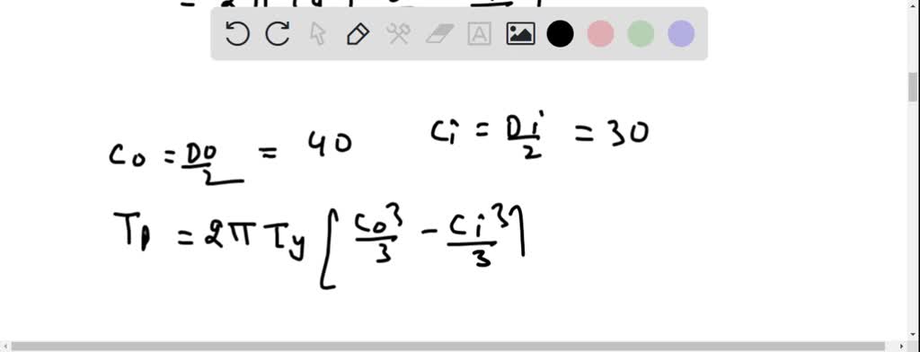 SOLVED:A steel tube with a circular cross section has an outside diameter of 300 mm and wall ...