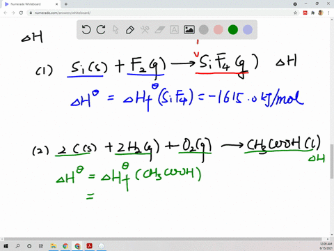 SOLVED:Using the data in Appendix G, calculate the standard enthalpy change for each of the ...